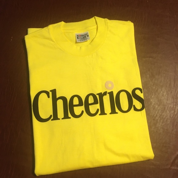 Hanes | Shirts | Vtg 8s Cheerios Cereal Spellout Graphic Tee Xl | Poshmark